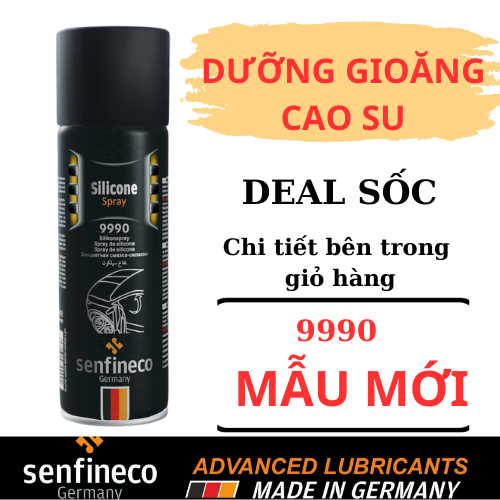 Chai xịt dưỡng ron cao su cửa ô tô Senfineco 9990 Silicon Spray 450ml ...