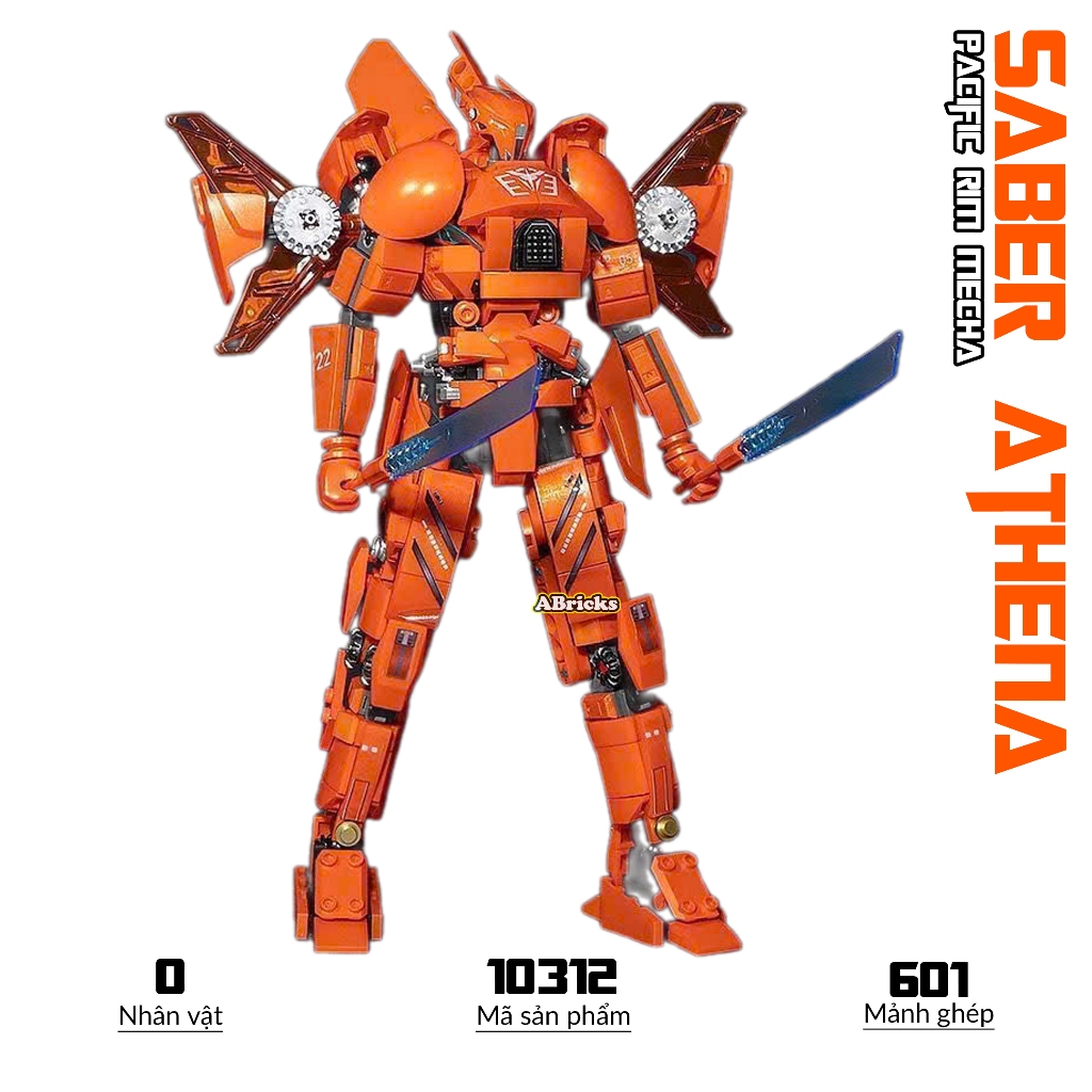 Đồ chơi lắp ráp Saber Athena, Jaeger Pacific Rim, Mô hình nhựa, Xếp ...