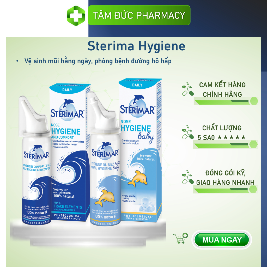 Nước biển xịt mũi STERIMAR DAILY (Nose Hygiene) [chai 50ml] - (sterima ...