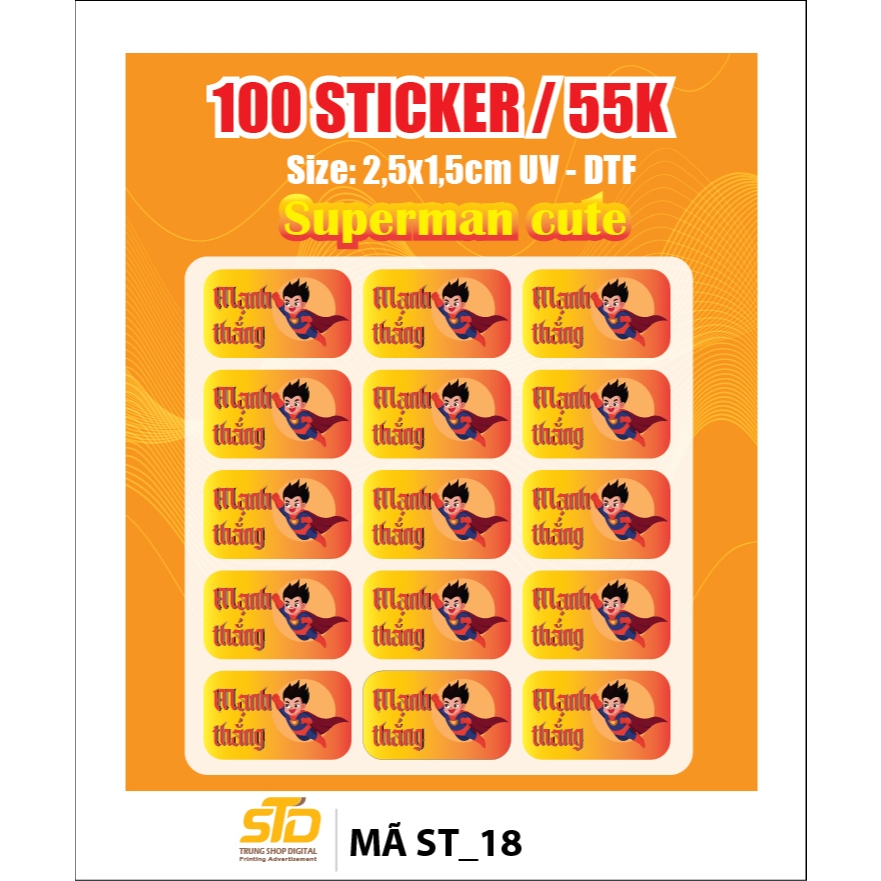 Sticker - Tem - Nhãn Tên Bé, Tem Dán Vật Dụng Học Tập in UV - DTF 3 lớp ...