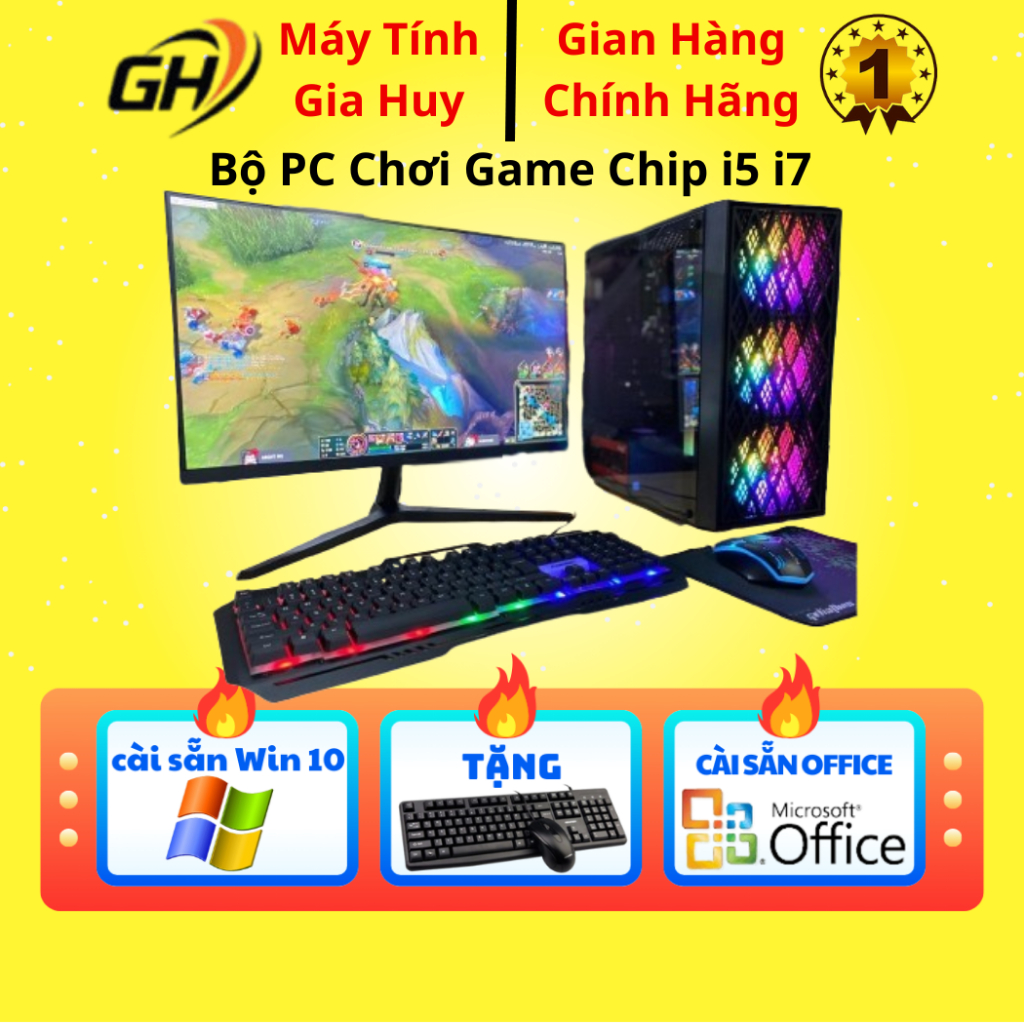 Bộ PC Case Full Game LOL Fifa GT5 Valorant CSGO Đột Kích Với Card rời ...