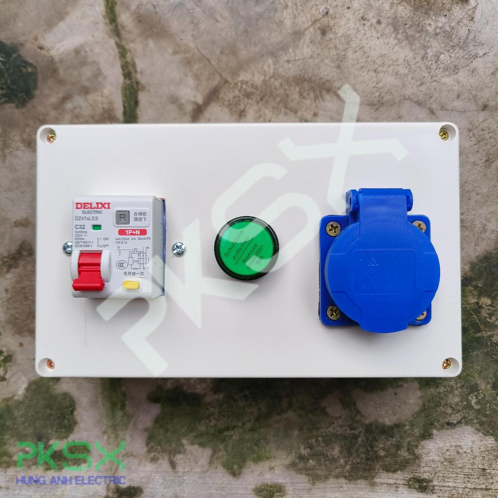 Hộp điện sạc xe VF3, VF5 tại nhà -CB chống giật ổ cắm công nghiệp TYPE B 10A -16A 250v 4000W ...