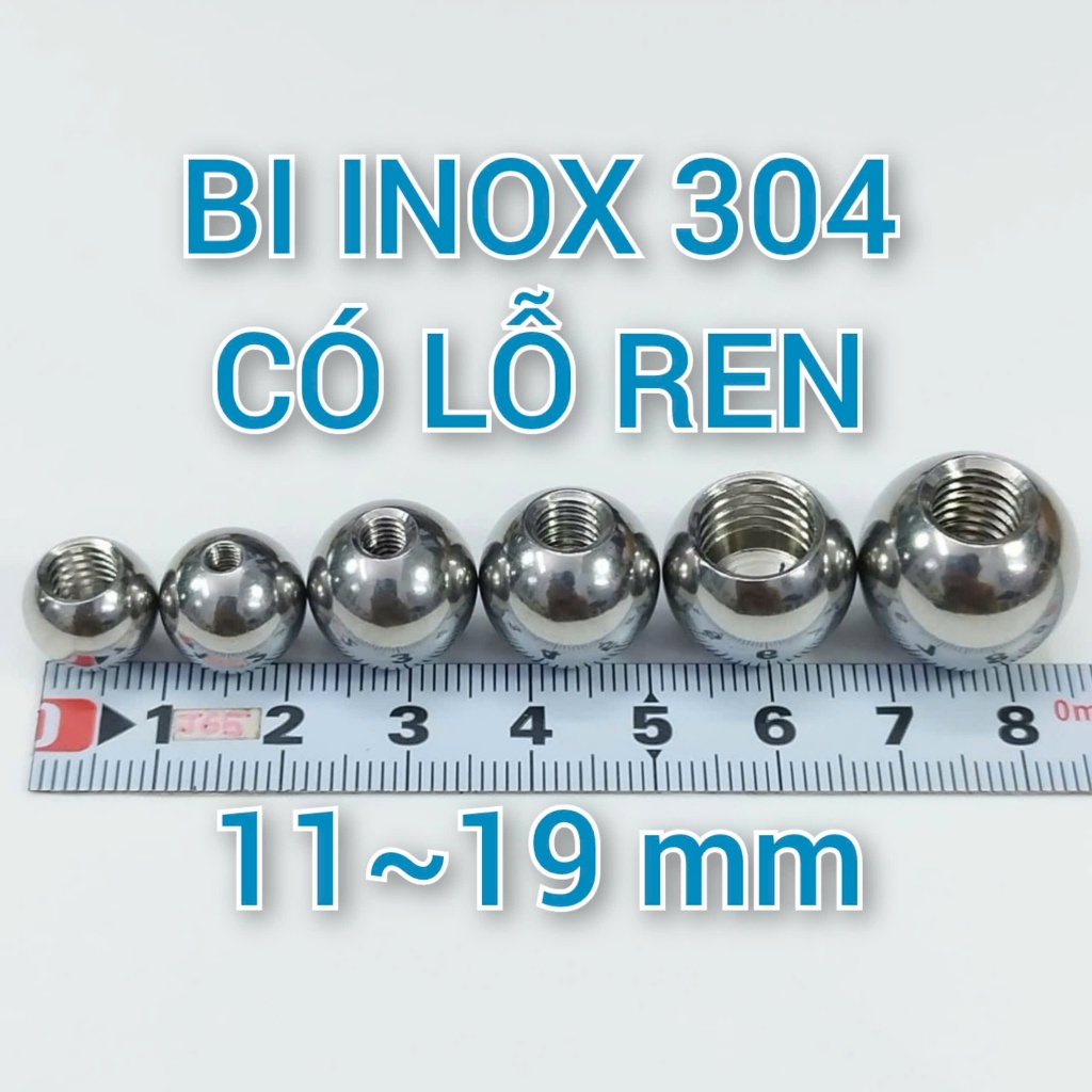 [SUS304 REN] Bi thép không gỉ inox 304 có lỗ ren size 11 12 12.7 13 14 ...