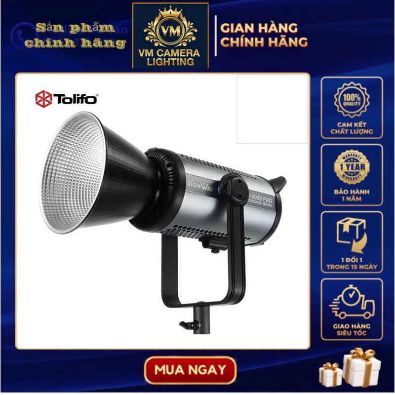 Đèn Led Tolifo KW-200B Pro 230W Bicolor COB LED Điều Khiển Từ Xa Không Dây Với 12 Hiệu Ứng Ánh ...