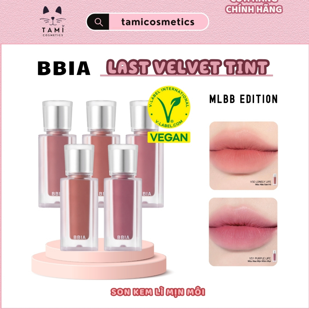 Son Kem Lì Bbia Last Velvet Tint MLBB Edition | Shopee Việt Nam