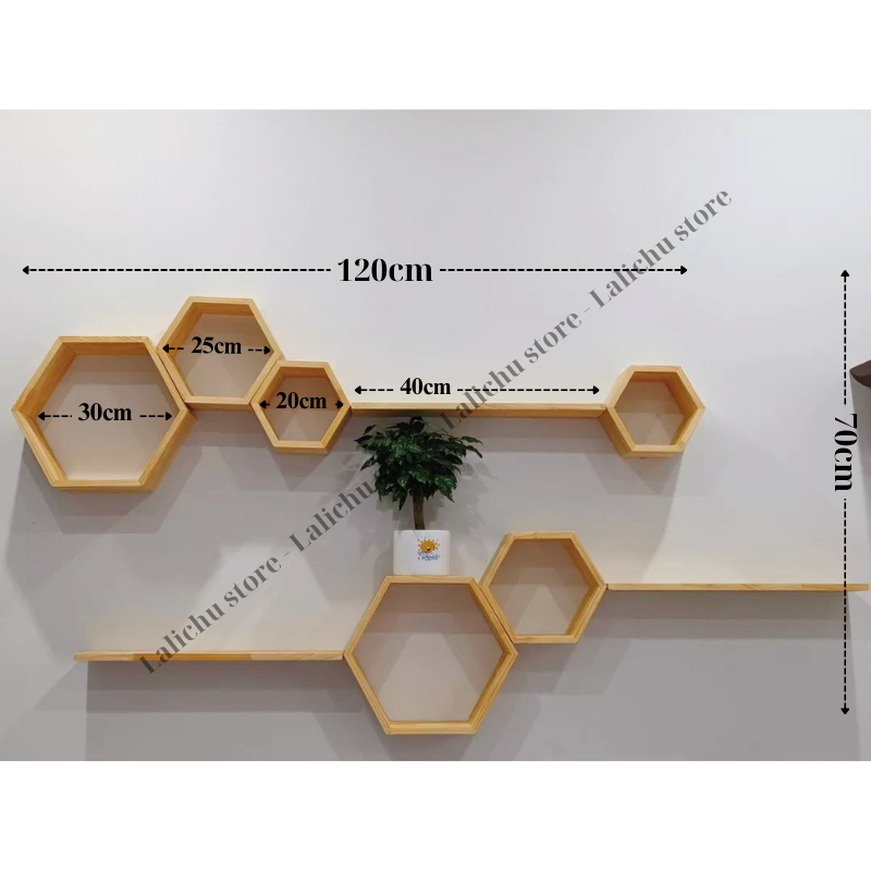 Kệ tổ ong gắn tường trang trí, kệ tổ ong decor | Shopee Việt Nam