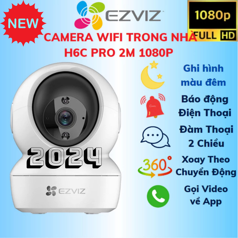 Camera Wifi Trong Nhà Ezviz H6 H6C PRO 2K 1080P 2MP 4MP C6N Độ nét cao ...