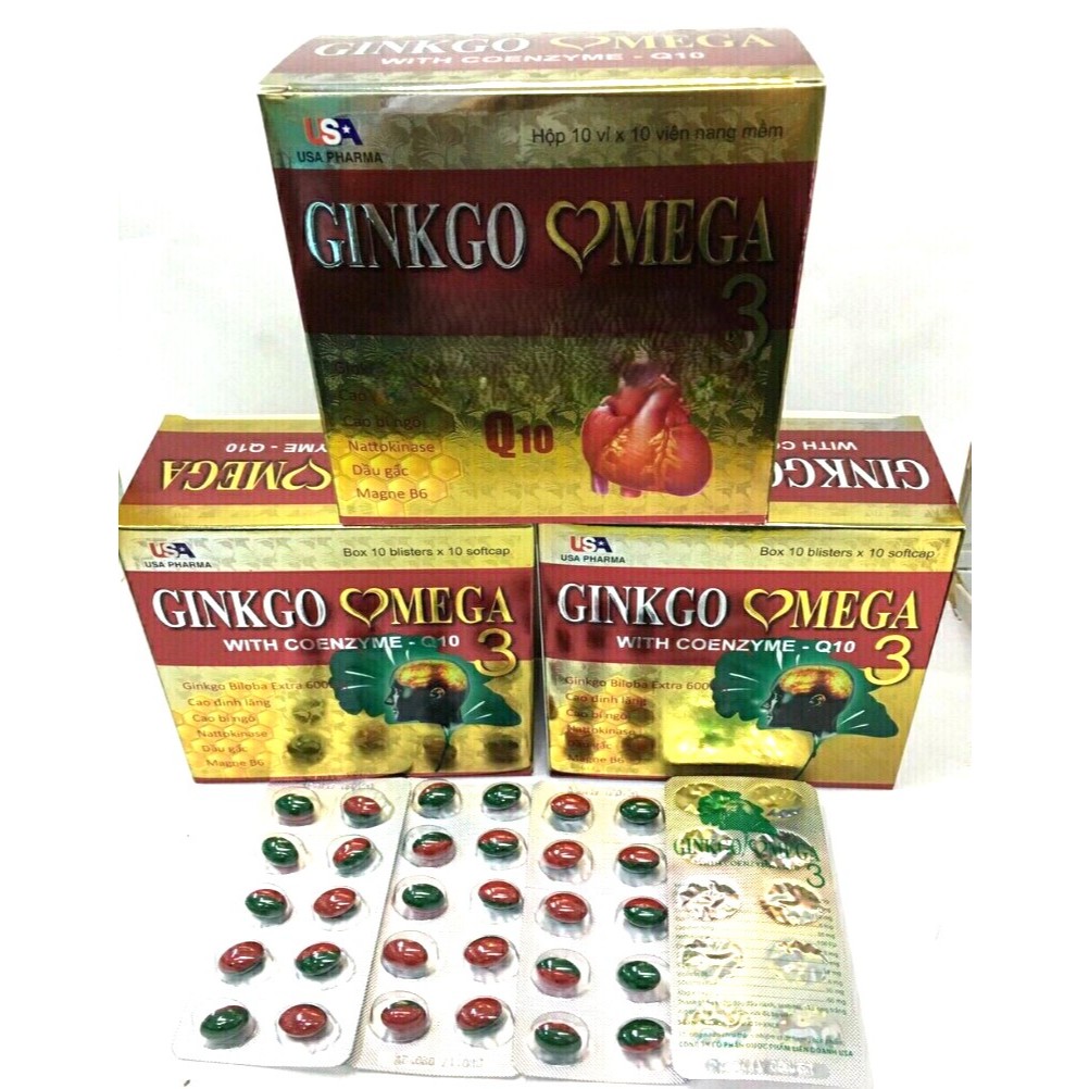 Viên Uống Bổ Não Ginkgo Omega 3 hộp 100 viên hoạt huyết dưỡng não ...