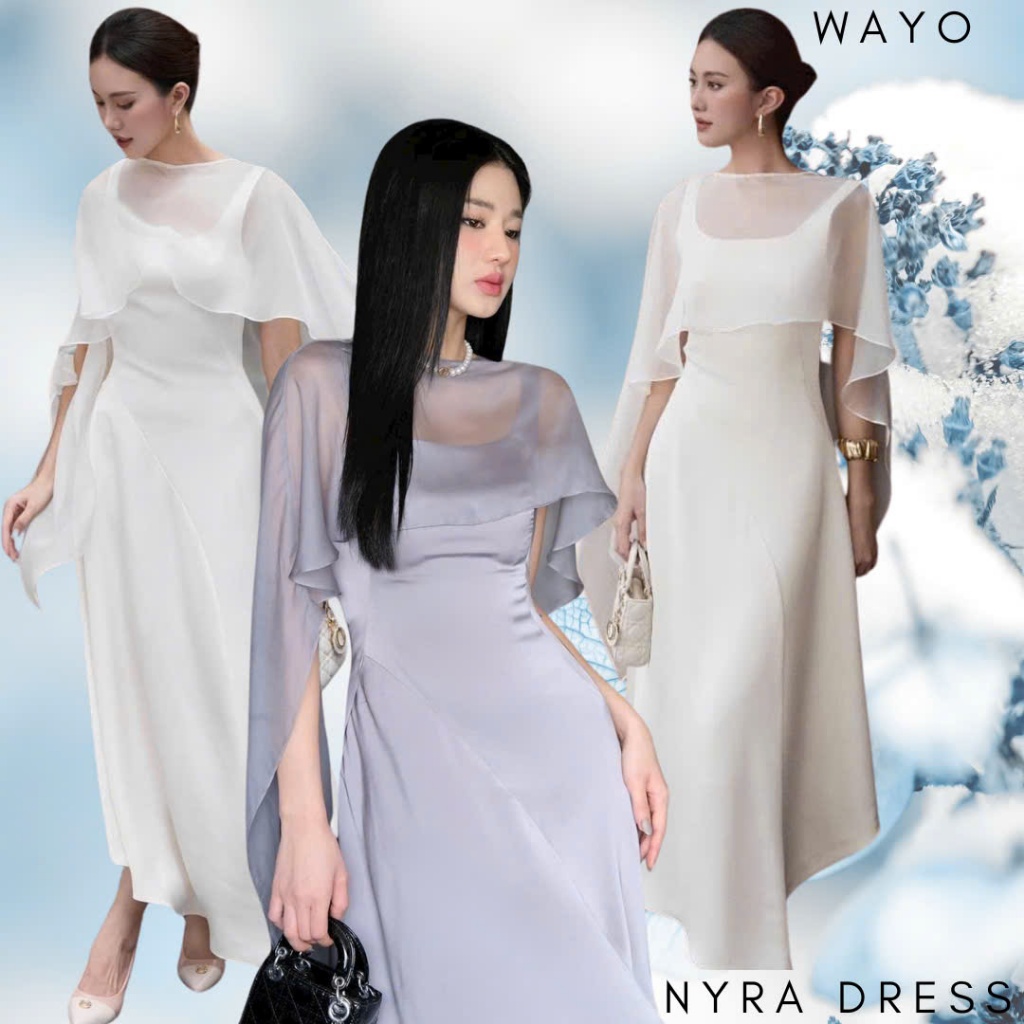 [Nyra Dress] Đầm WAYO thiết kế 2 dây bản to lụa Hàng Châu cao cấp kèm ...