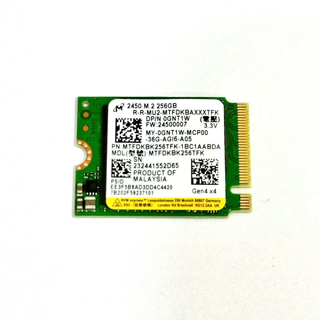 SSD M2 NVMe PCI-e Micron 2450 2230 256GB GEN 4x4 | Shopee Việt Nam
