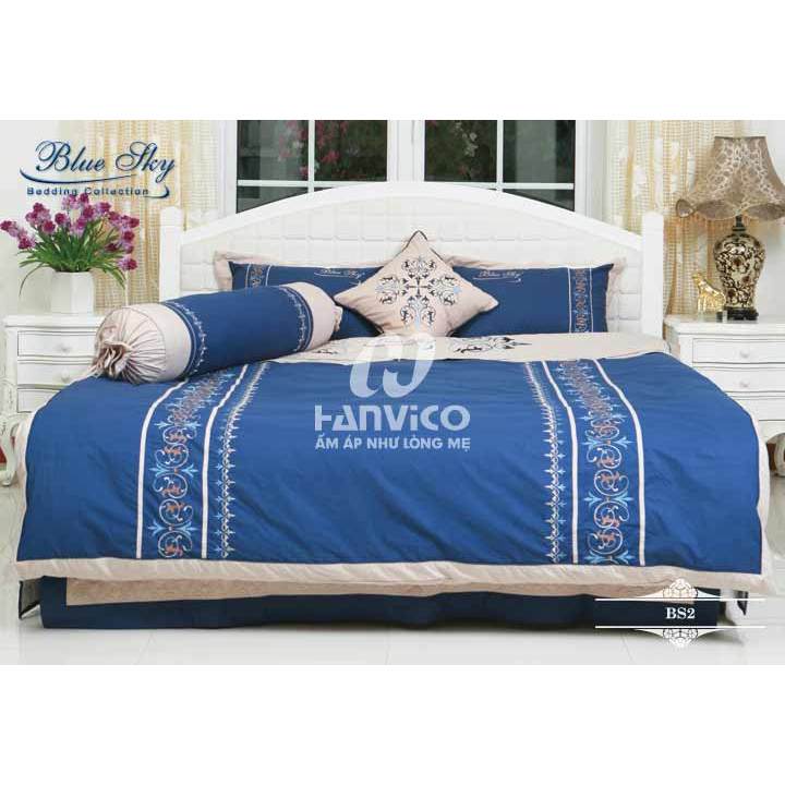 Bộ ga phủ Hanvico Blue Sky BS2 | Shopee Việt Nam