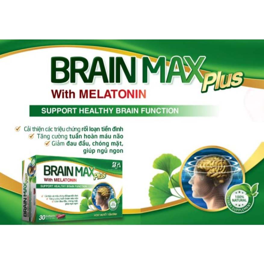 BRAIN MAX PLUS TĂNG CƯỜNG TUẦN HOÀN MÁU NÃO 30 viên | Shopee Việt Nam