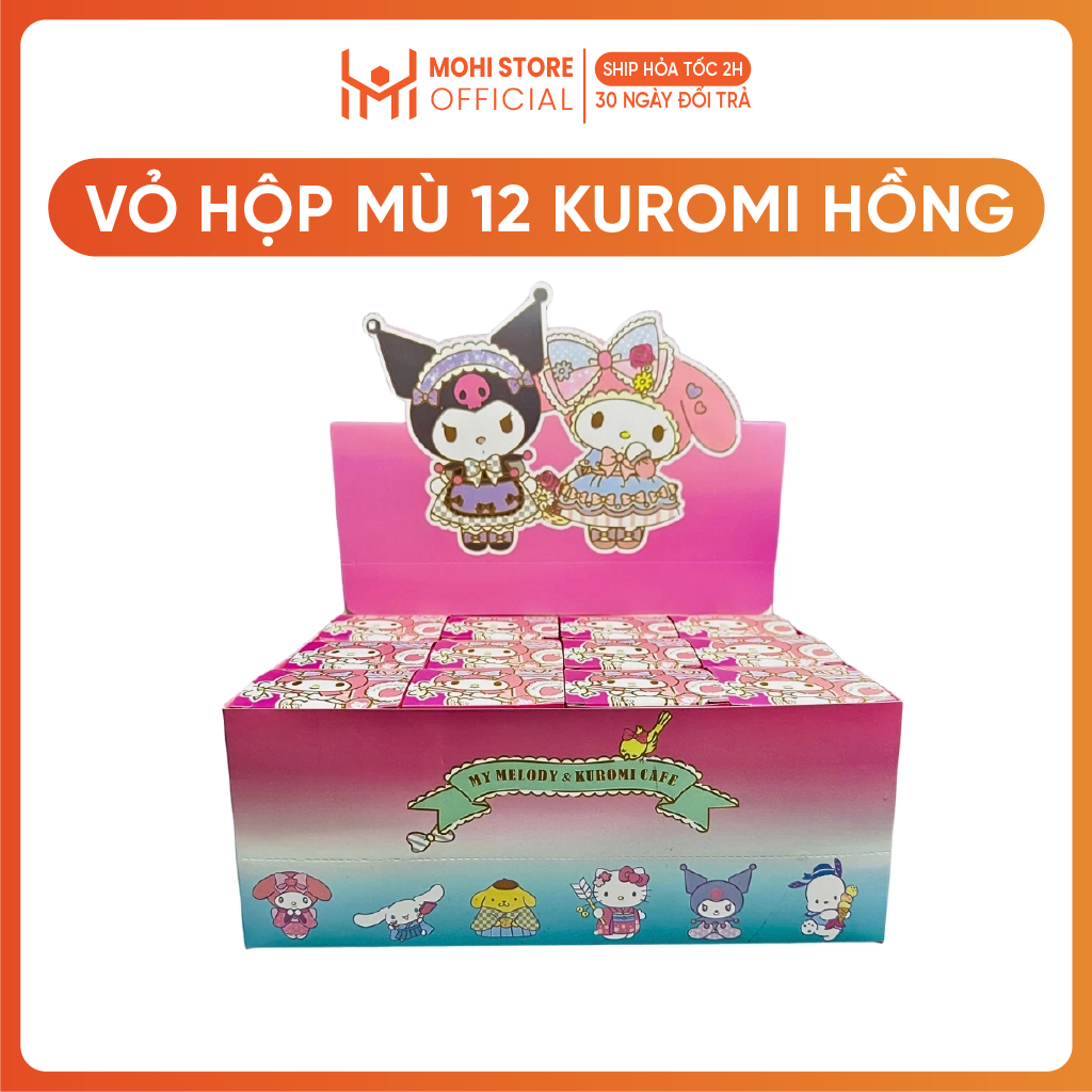 Vỏ Hộp mù 12 Kuromi màu hồng - Blind Box - Cao 10cm ngang 29cm - Figure Kuromi | Shopee Việt Nam