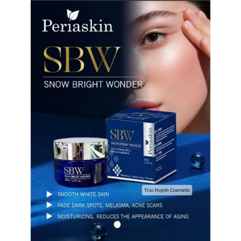 Kem dưỡng trắng da đều màu, cấp ẩm sâu SBW Snow Bright Wonder Periaskin ...