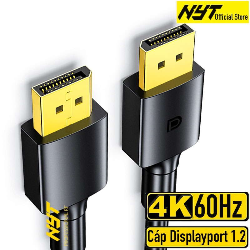 Dây Displayport 1.2 4K Tròn Dẻo NYT | Shopee Việt Nam