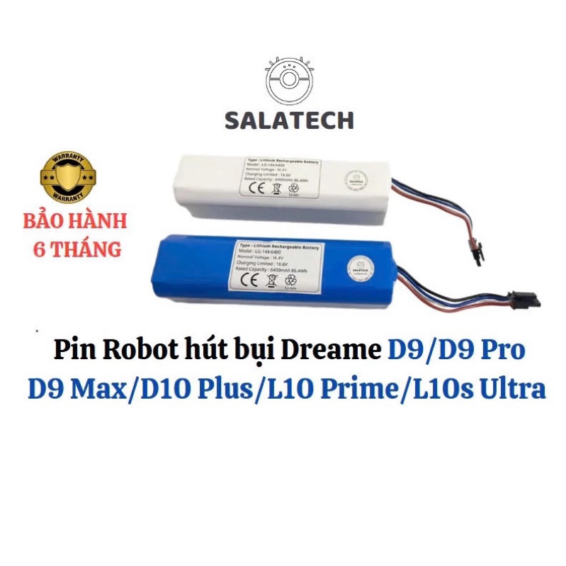 PIN thay thế dùng cho Robot hút bụi Dreame D9/D9 Pro/D9 Max/D10 Plus/S10/L10s Ultra | Shopee ...