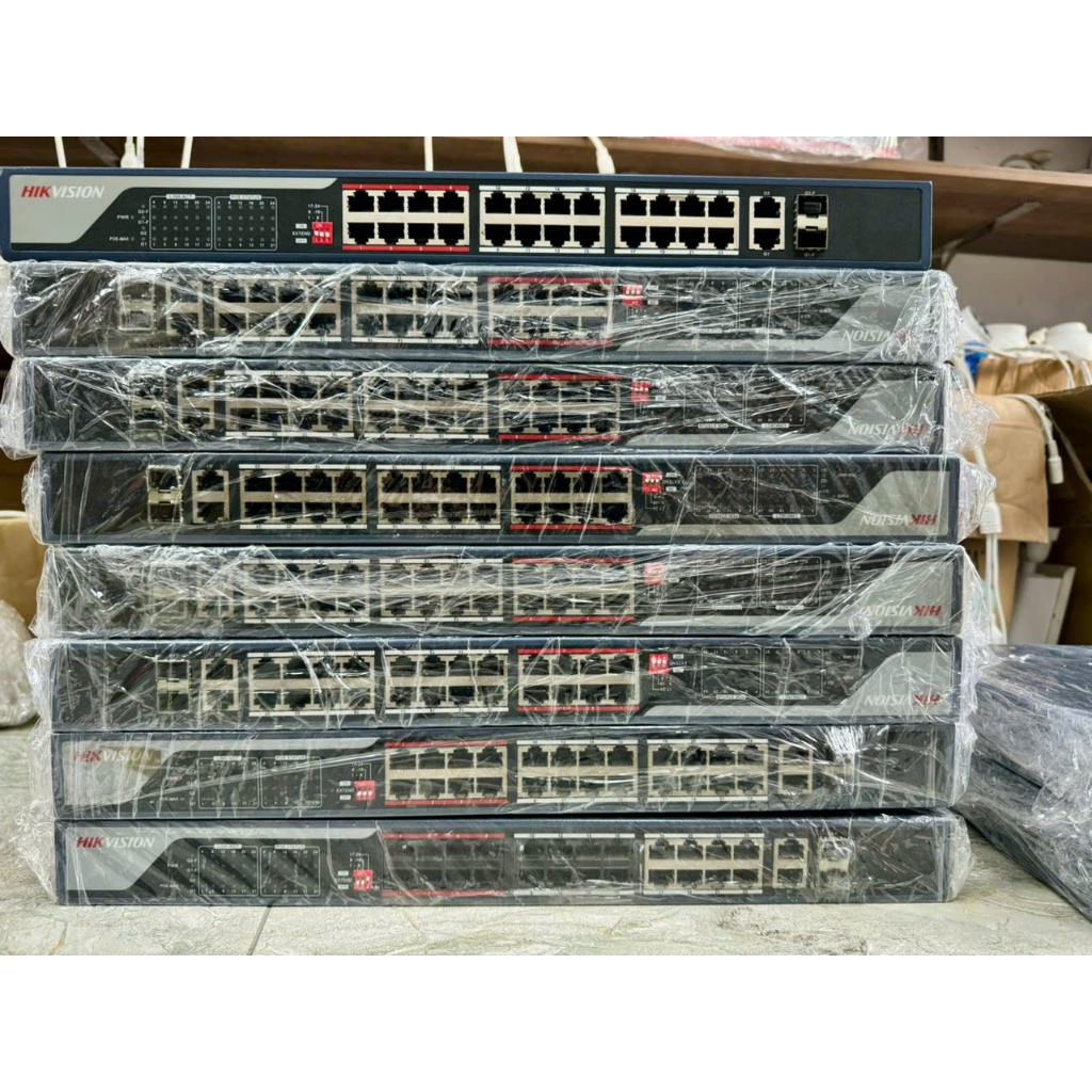 Switch poe hikvision 24port +2uplink+2spf /hàng qua sử dụng mới 80-90% ...