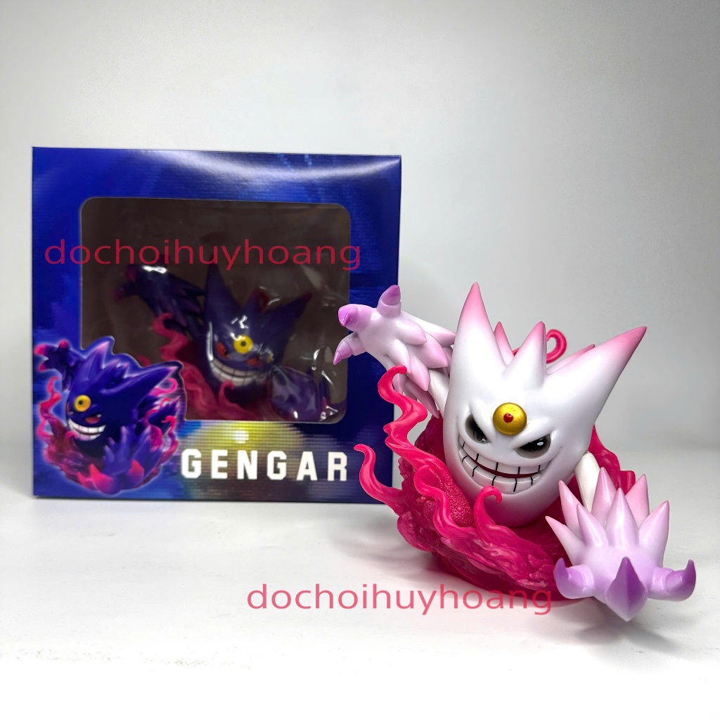 Mô Hình tượng Pokemon White Mega Gengar pokemon hệ ma 14cm có led ...