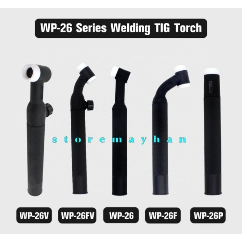 Đầu súng Tay tig mỏ hàn WP26 WP26V WP26F WP26VF cán dẻo có van điều ...