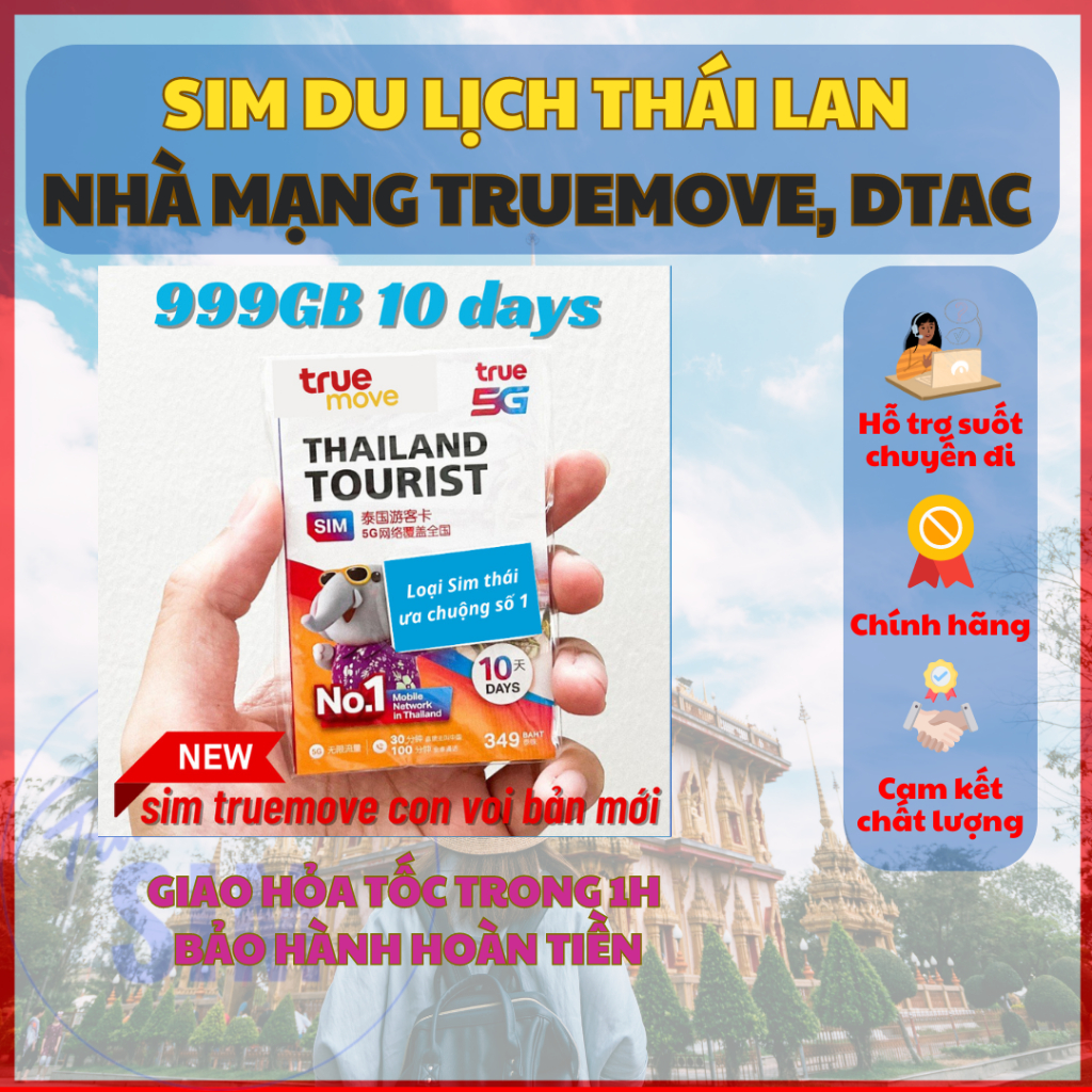 eSIM SIM Du Lịch Thái Lan - TRUEMOVE, DTAC Tốc Độ Cao, Hỗ Trợ Giao ...