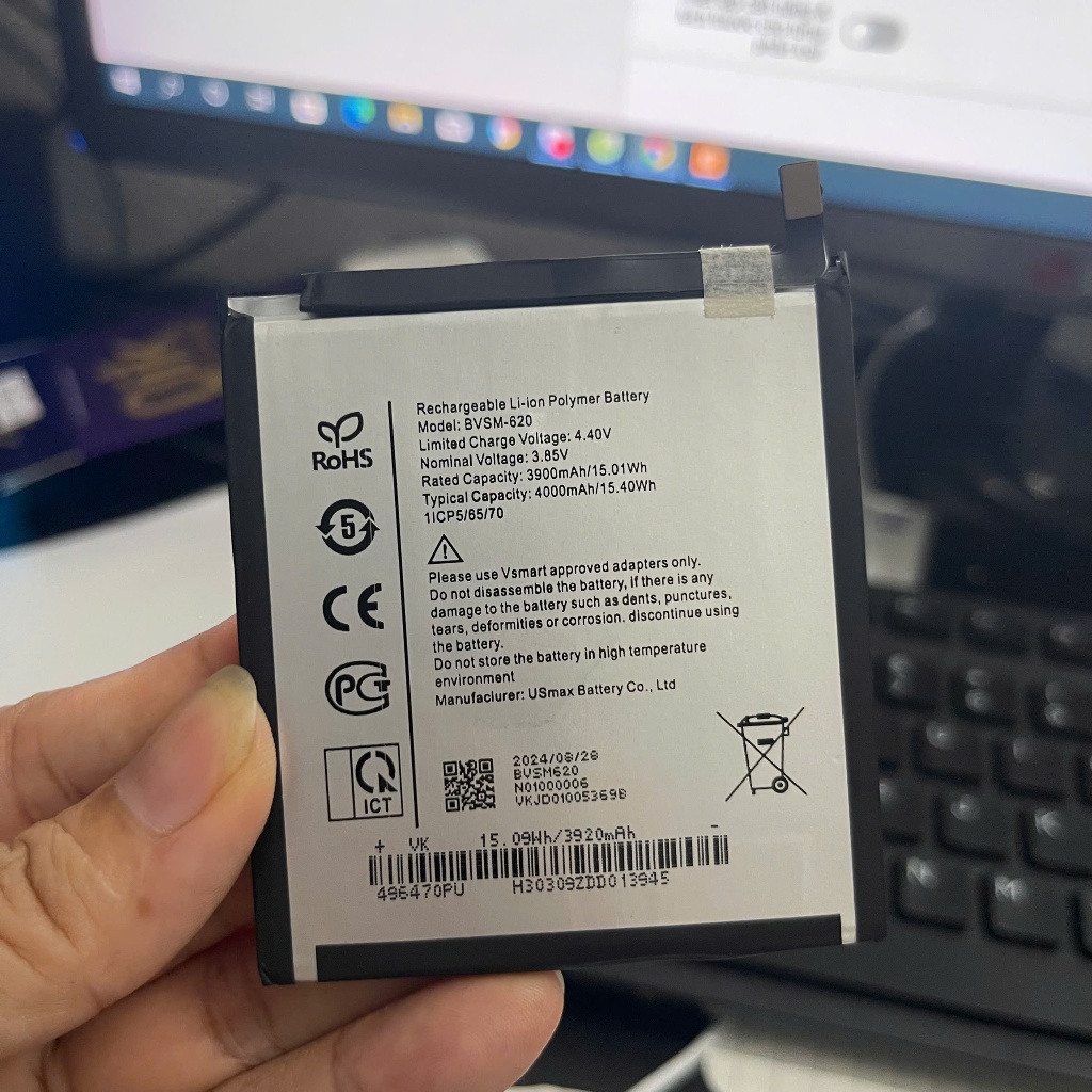 Pin Vsmart Live zin, dung lượng 4000mAh, Mã Pin BVSM-620, có tuavit và ...