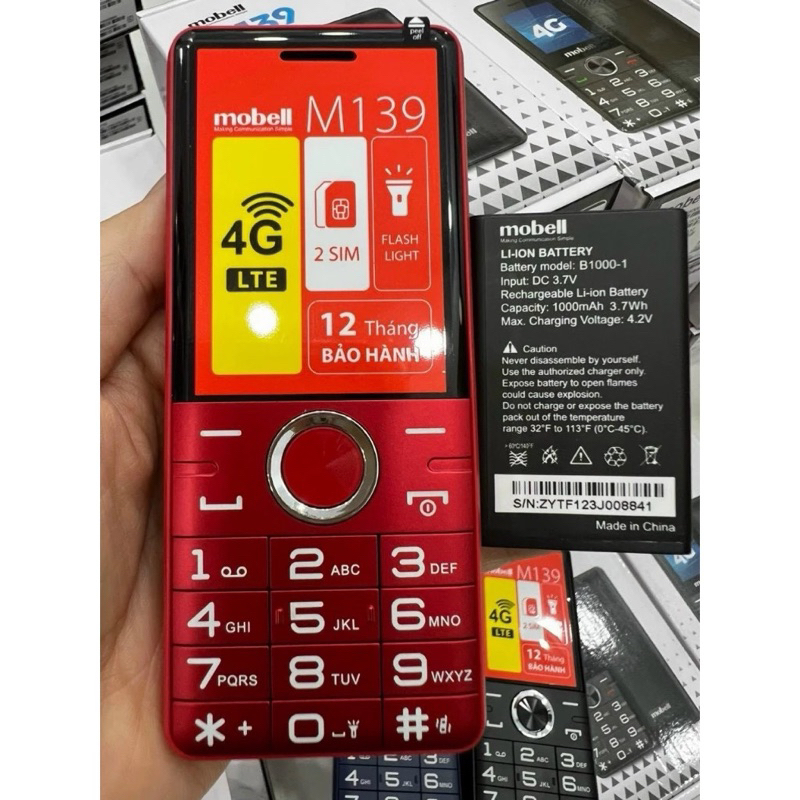 Điện Thoại 4G Mobell M139 4G Màn hình 1.77inch dt cục gạch dành cho người lớn tuổi | Shopee Việt Nam