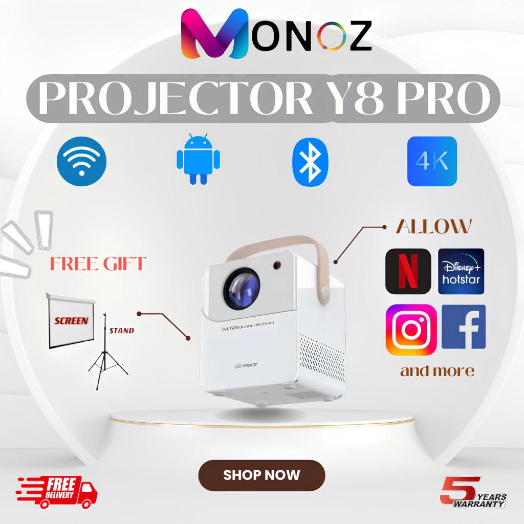 [FLASH SALES] Máy chiếu Android MONOZ Y8 PRO Mini 6500 Lumens HD 1080P ...