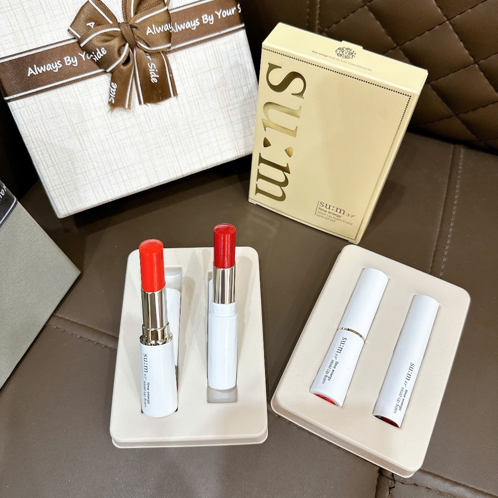 Set son dưỡng SUM : 1 cây son đỏ + 1 cây son cam | Shopee Việt Nam