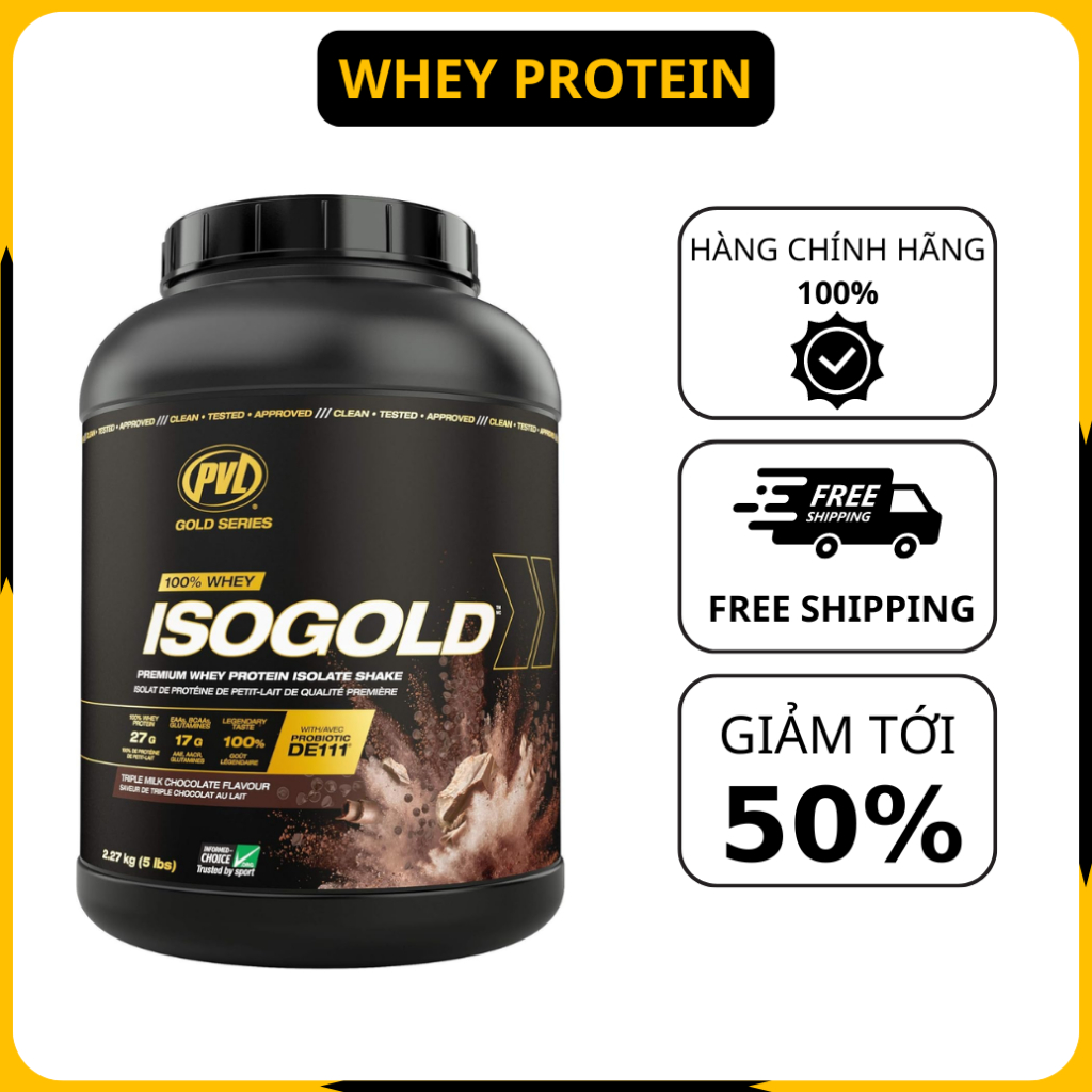 Whey Protein PVL ISO GOLD 5LBS Whey Protein chất lượng cao (2,3kg ...