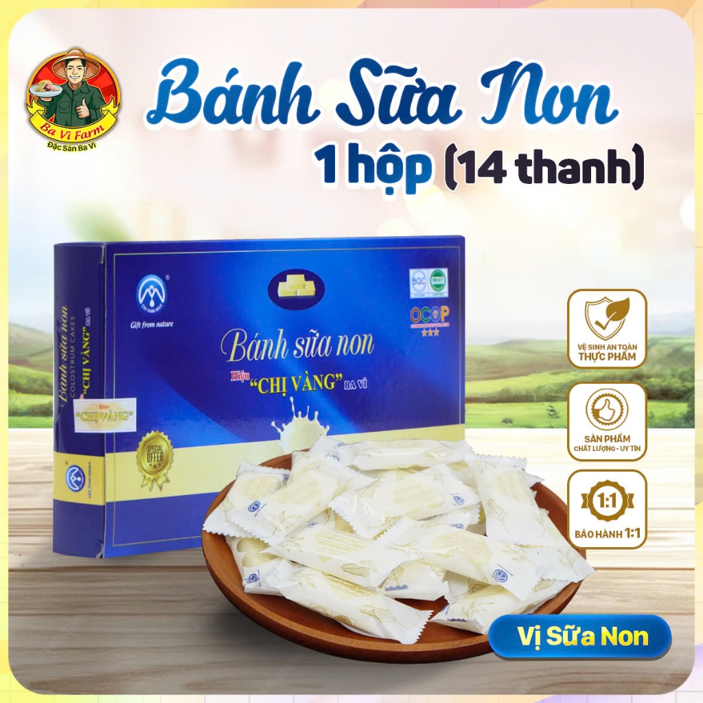 Bánh Sữa Non Ba Vì Truyền Thống Thơm Ngon Hộp 120g ( 14 thanh ) Đặc Sản ...
