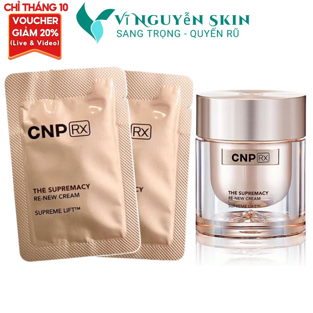 5 Gói Sample Kem Dưỡng Trẻ Hoá Tái Tạo Da - CNP Rx The Supremacy Re-New Cream Supreme Lift 1ml ...