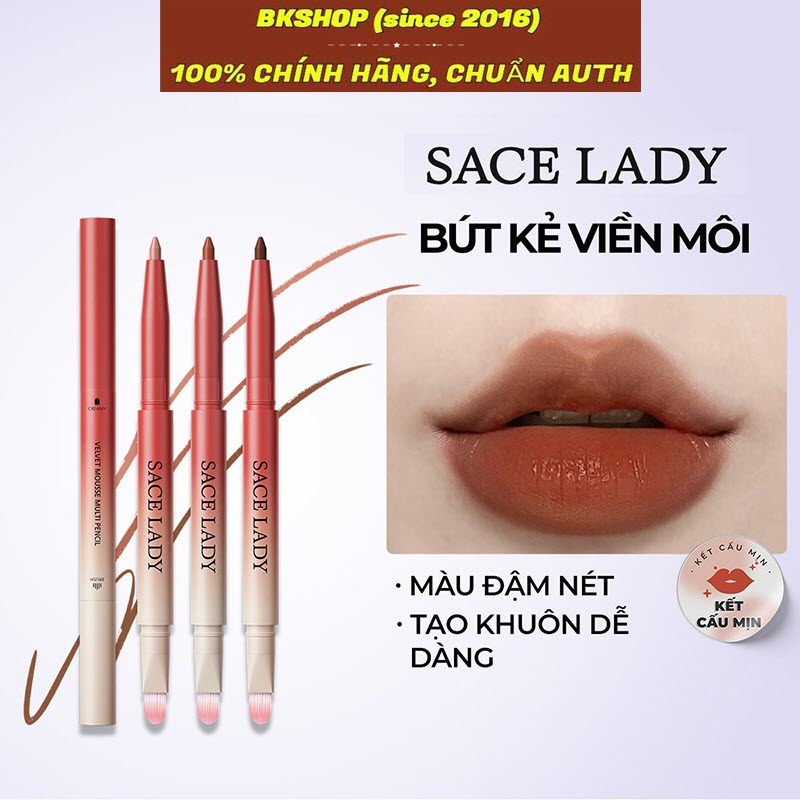 [SACE LADY] Chì Kẻ Viền Môi 2 đầu SaceLady Velvet Mousse Multi Pencil 0 ...