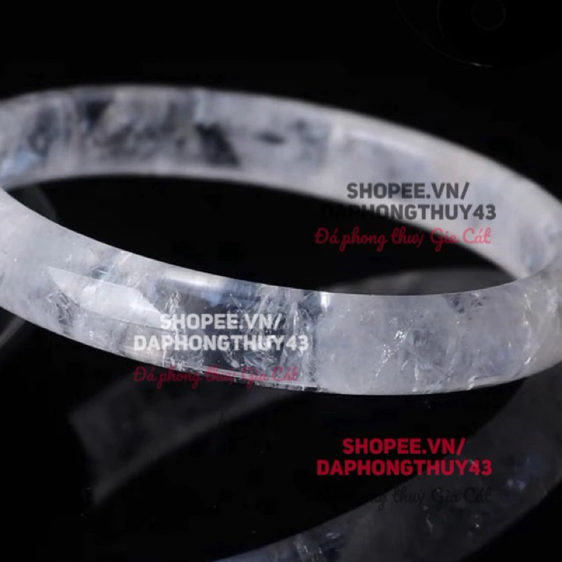 Vòng bản liền vân ưu linh thach anh trắng đẹp kiểm định | Shopee Việt Nam