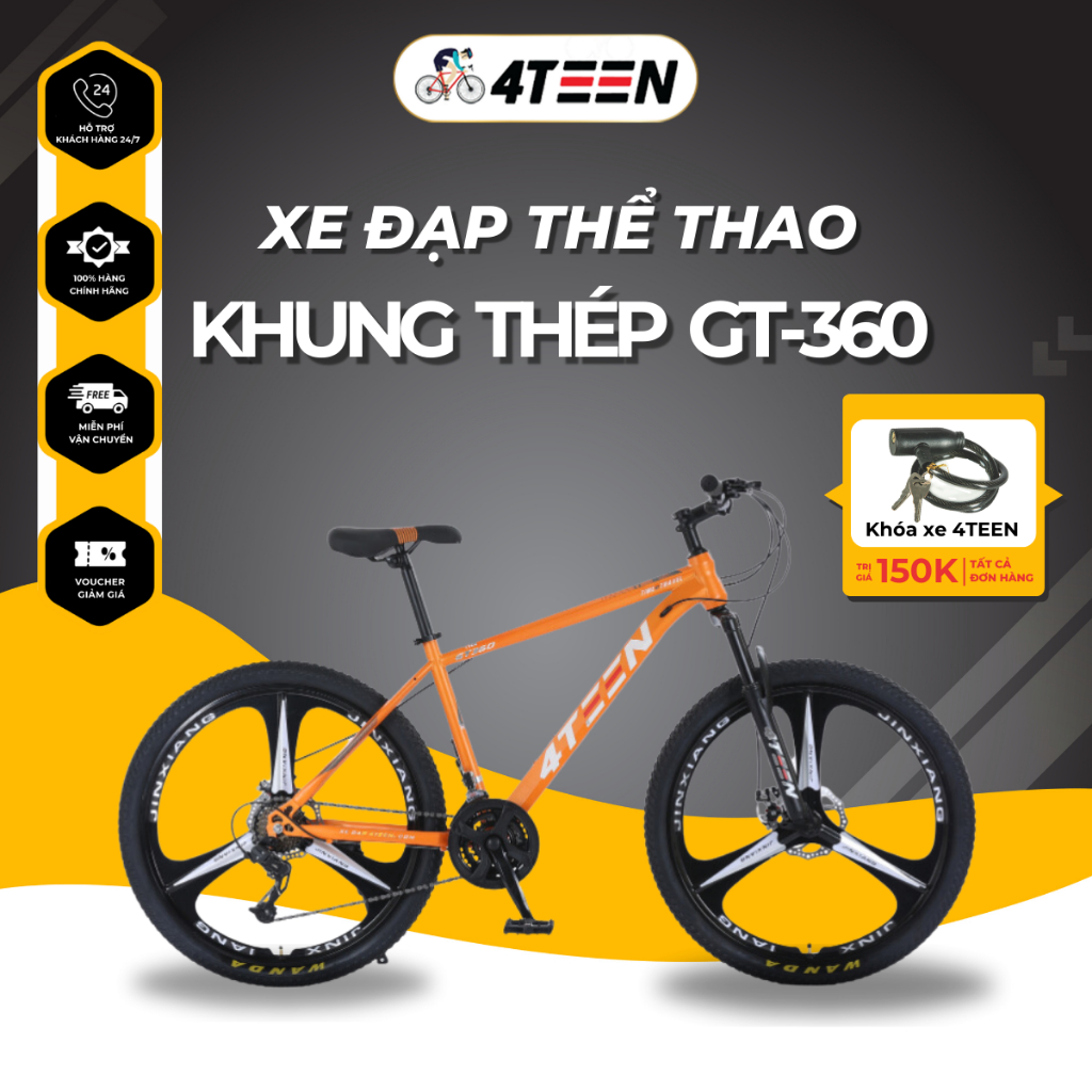 [Bản Nâng Cấp] GT360_04 Xe Đạp Thể Thao Địa Hình Khung Thép GT360 24 ...