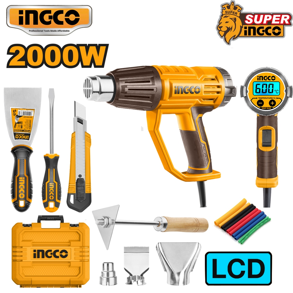 Máy khò màng co nhiệt, thổi hơi nóng 2000W Ingco HG2000581/HG200058 ...