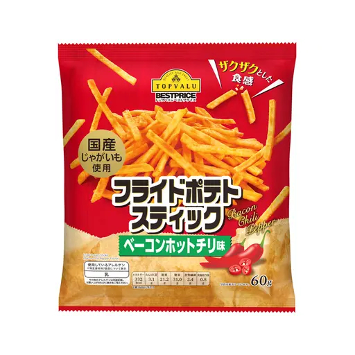 TOPVALU Snack Khoai Tây (Vị Ớt Cay Thịt Xông Khói) 60g | Shopee Việt Nam