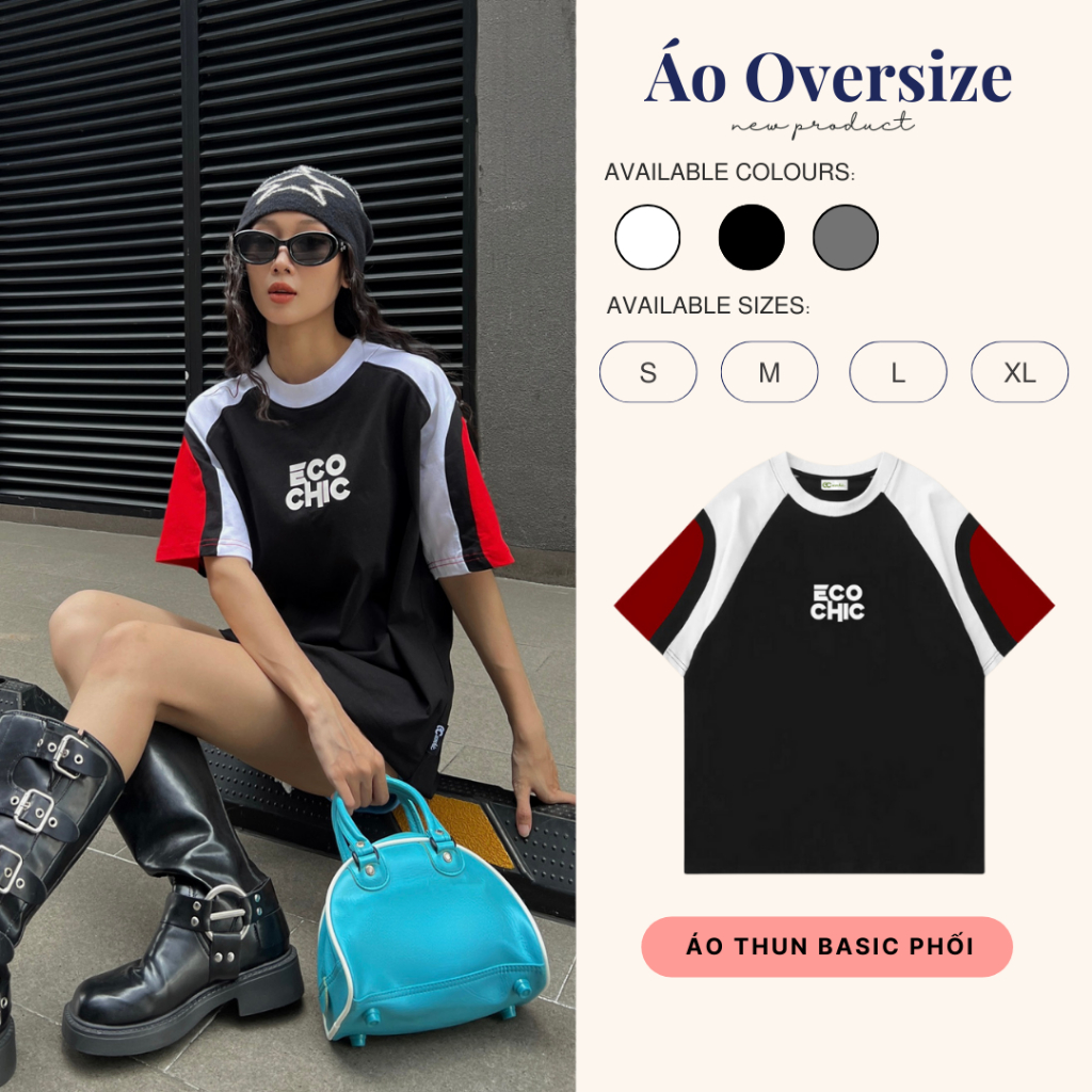 Áo Phông ECOCHIC MIX TSHIRT Local Brand Chính Hãng Unisex Form Rộng Oversize Premium Cotton 100% ...