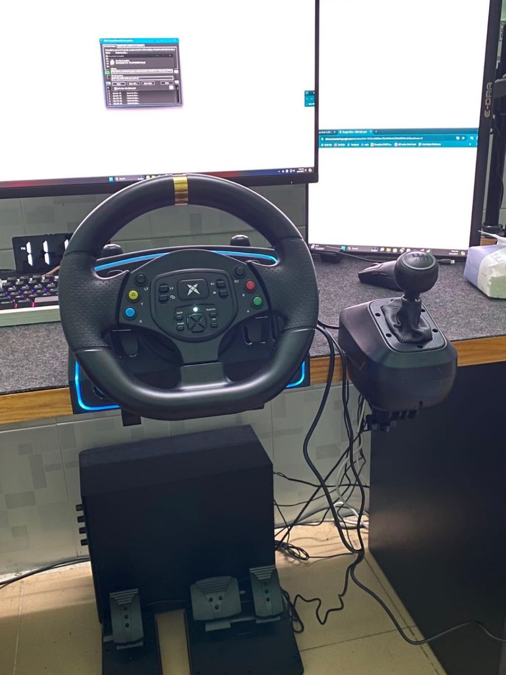 Vô lăng GOG R808 LED Racing Wheel kèm GAME,cần số rời,pedal nhựa ABS ...
