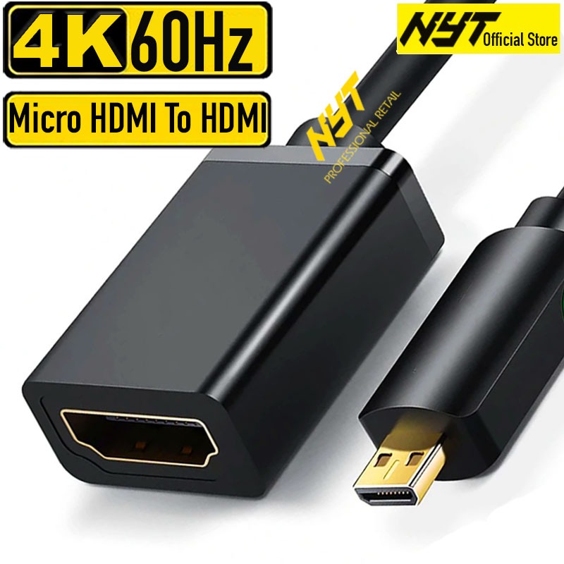 Cáp Chuyển Đổi Micro HDMI ra HDMI Cái NYT Loại Xịn Hỗ Trợ 4K@60Hz ...