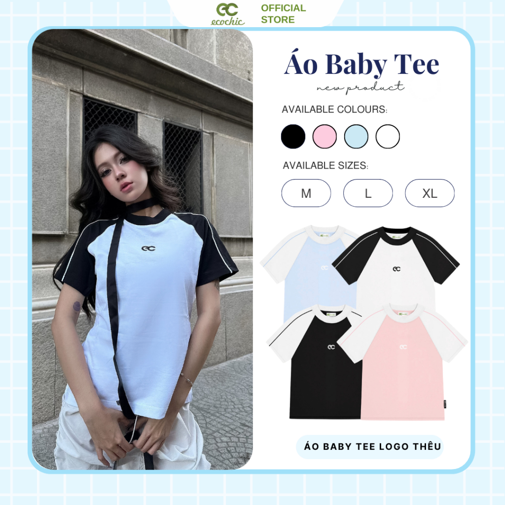 Áo Thun Baby Tee ECOCHIC BASIC TEE Local Brand Chính Hãng Form Ôm Tay ...