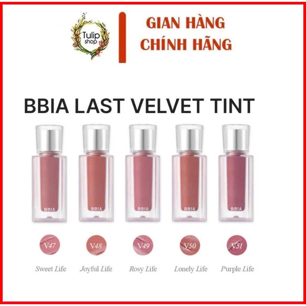 Son kem lì BBIA Last Velvet Tint MLBB Edition | Shopee Việt Nam