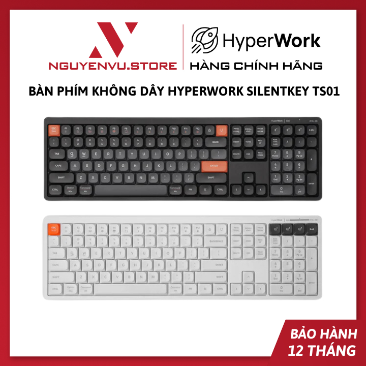 Bàn phím không dây HyperWork SilentKey TS01 - Hàng Chính Hãng | Shopee ...