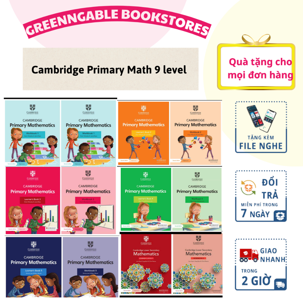 Sách - Cambridge Primary Math 2nd Level 1-6 - Trọn bộ 2 cuốn Learner ...