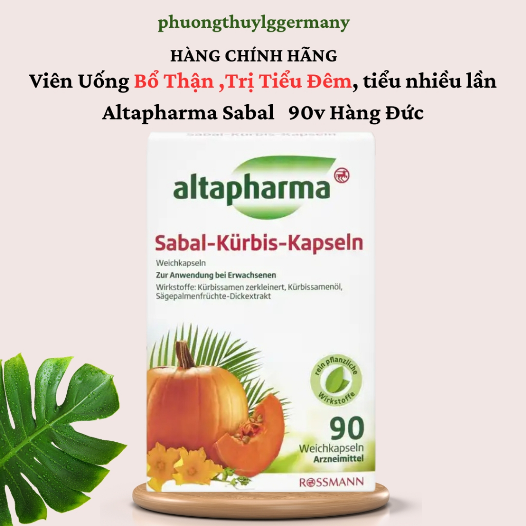 Bổ Thận giảmTiểu Đêm, tiểu nhiều lần, tiểu rắt Altapharma Sabal Kurbis ...