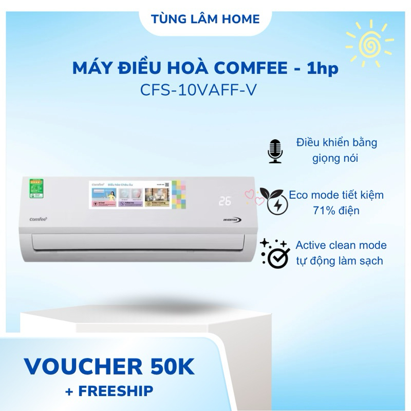 Điều Hoà Comfee Inverter 1 Hp CFS-10VAFF-V - Làm lạnh thông minh, mang đến không gian thoải mái ...