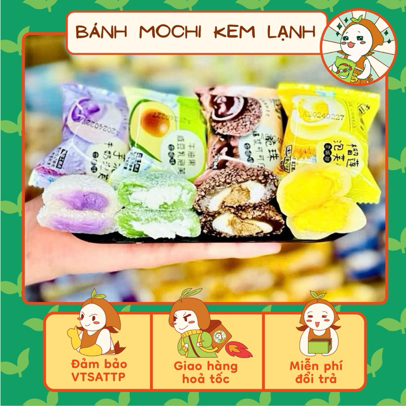 Bánh Mochi nhân kem sữa vị Sầu Riêng/ Khoai Môn/ Đậu Nành, Bánh Mochi ...