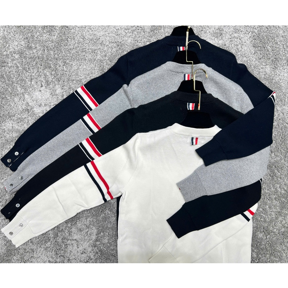 Áo Len Sweater Thôm Bờ Rao Họa Tiết 4 Vạch Trắng - Áo Len Nam Nữ Sọc ...