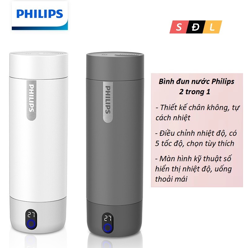 Bình đun nước kiêm giữ nhiệt mini 400ml Philips AWP2791 / AWP2792 [mẫu ...