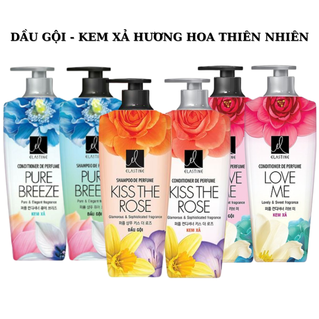 Dầu Gội ELASTINE Hương Nước Hoa Shampoo De Perfume | Kem xả Pure Breeze ...