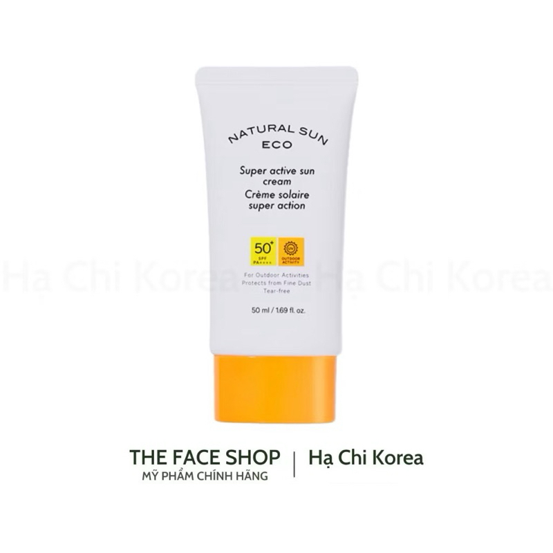 Kem Chống Nắng Toàn Diện Ngăn Bụi Mịn TheFaceShop Natural Sun Eco Super Active Sun Cream Spf50 ...